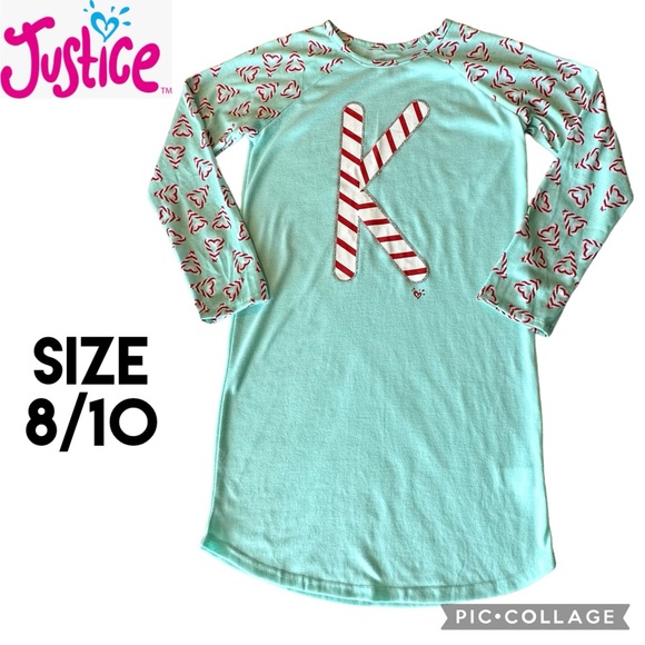 Justice | Pajamas | Justice Girls Nightgown Candy Cane Mint Green ...